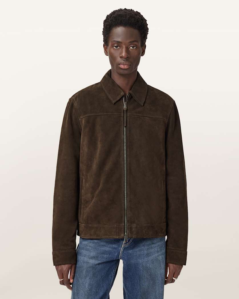 Rhone Suede Jacket COCOA BROWN | ALLSAINTS US